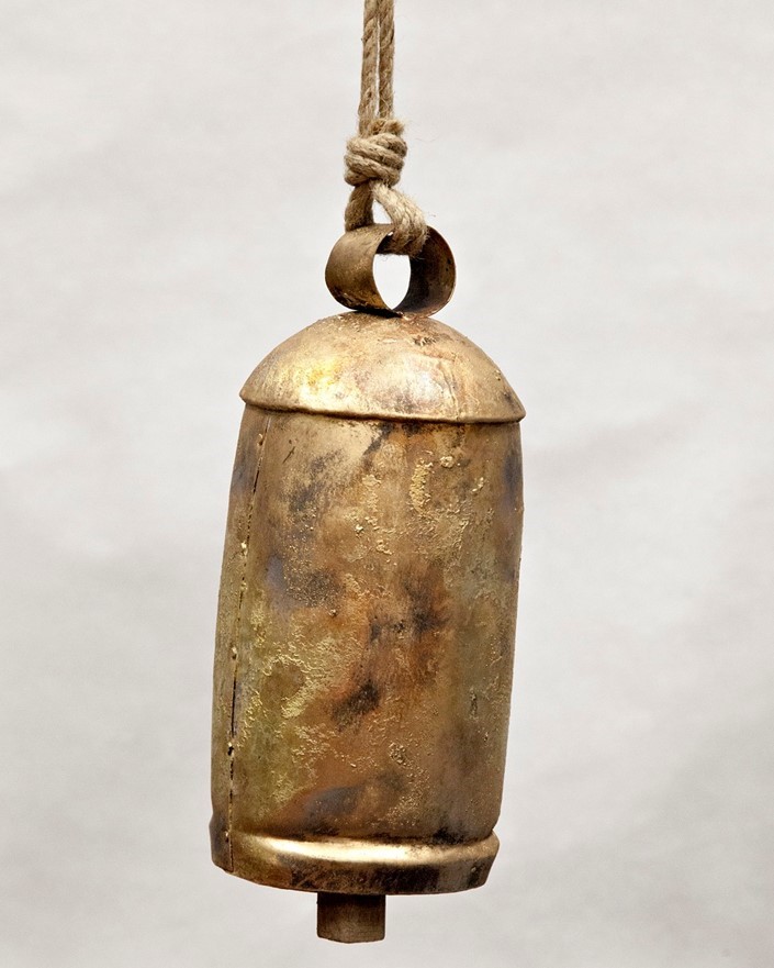 Wholesale Handmade 9.5 Inch Rounded Bell With Wood Stricker from India