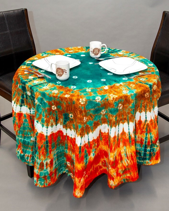 Wholesale Round Traditional Tie Dye Tablecloth