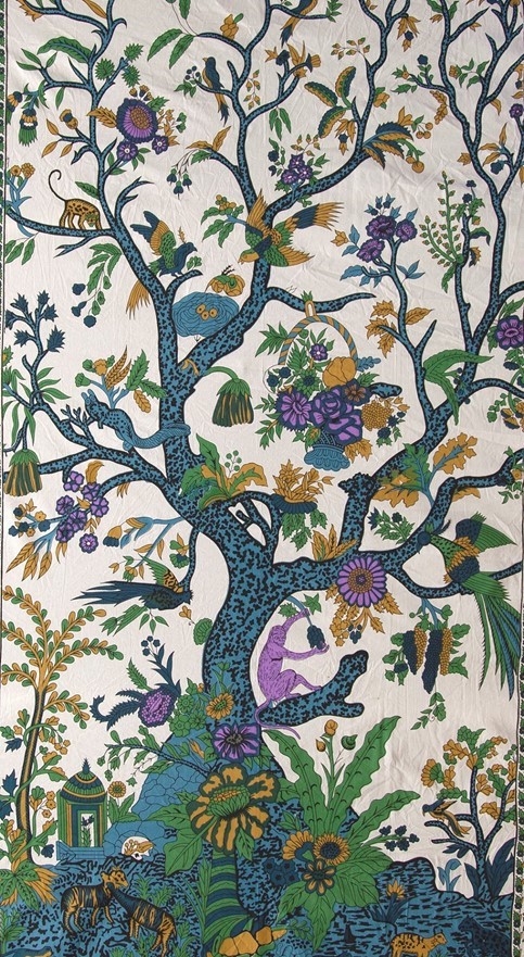 Wholesale Vertical Tree Of Life Powerloom Cotton Tapestry from India Arts