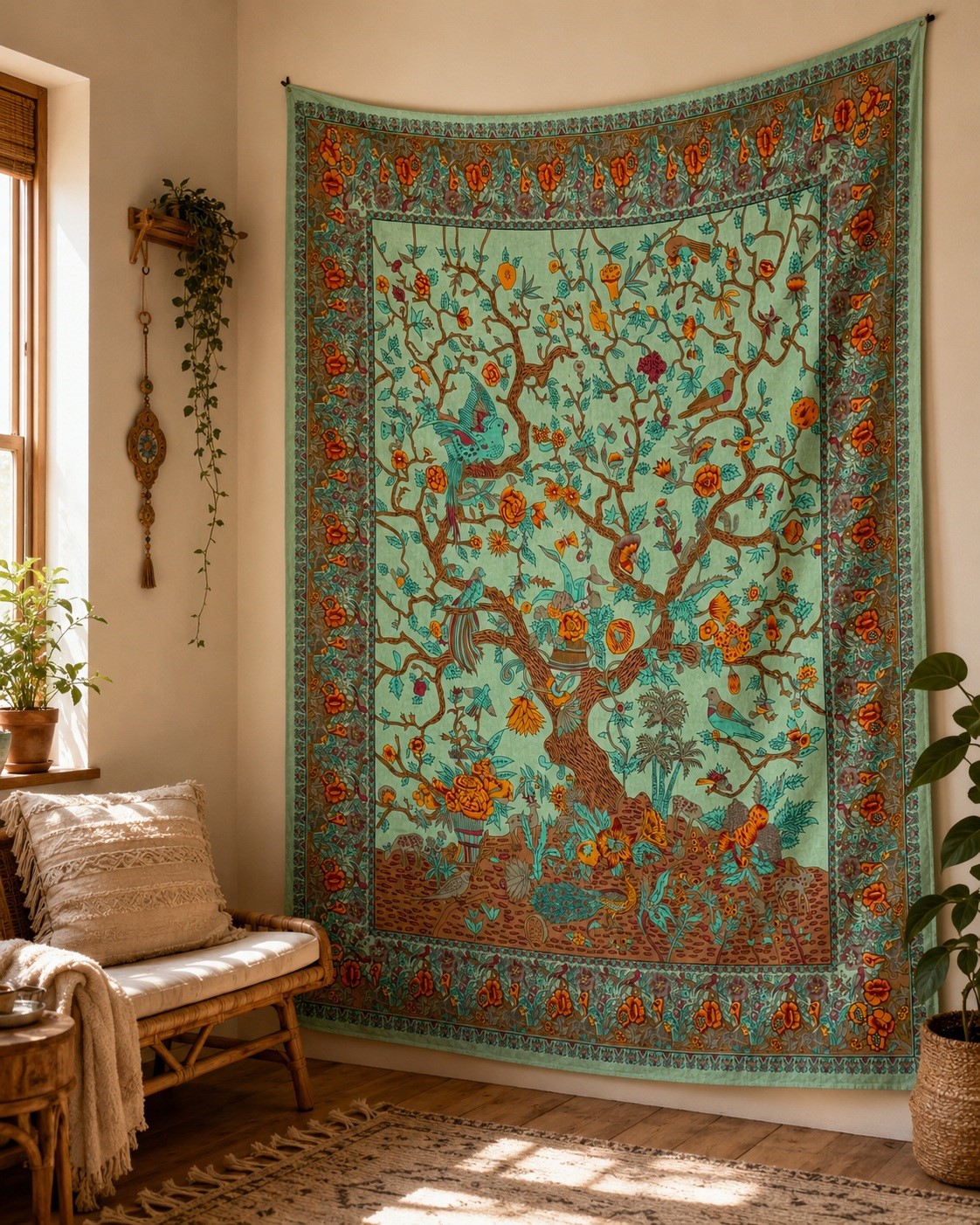 Vertical Tree Of Life Tapestry